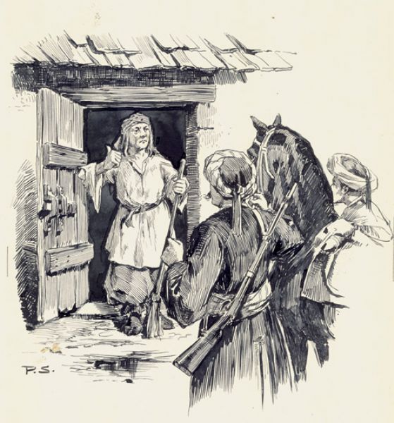 Die Obermagd, Kara und Halef. by Peter Schnorr artist(DE ,1862 - 1912 ...